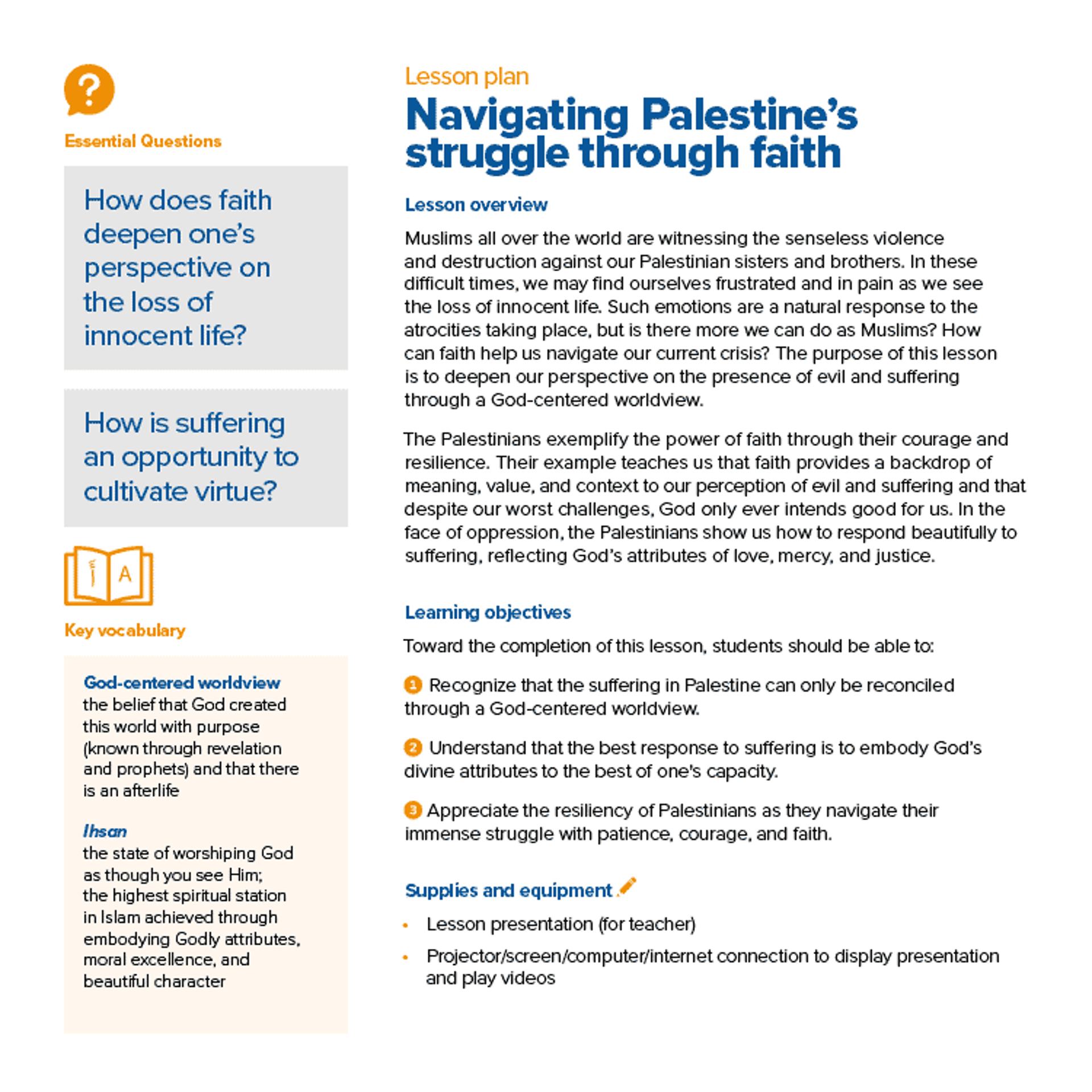 Navigating Palestine’s struggle through faith | Yaqeen Institute for ...