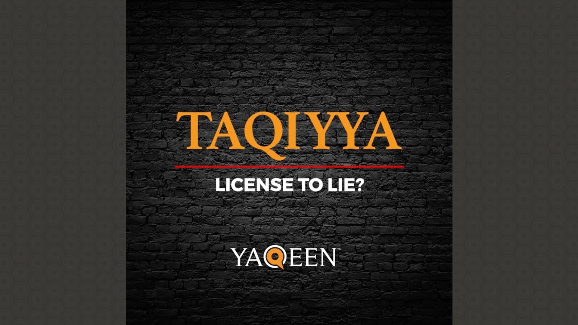 Taqiyya - License to Lie? | Animated Video | Yaqeen Institute for ...