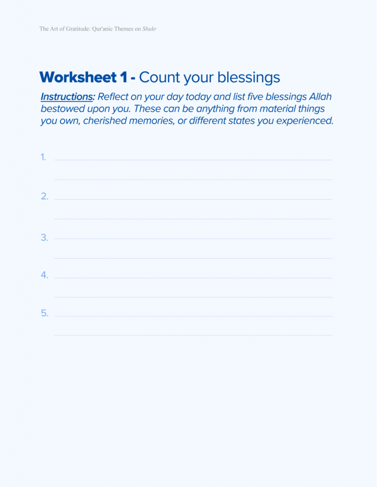 The Art of Gratitude: Qur'anic Themes on Shukr | Yaqeen Institute for ...